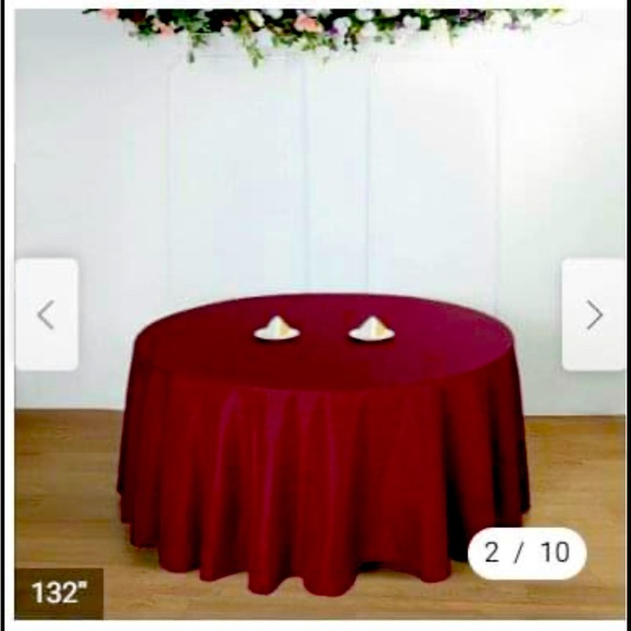 Dining | Burgundy Round Tablecloth | Poshmark